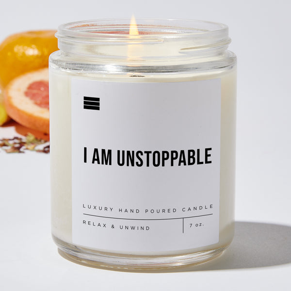 Candles - I Am Unstoppable - Affirmation Luxury Scented Candle Jar ...